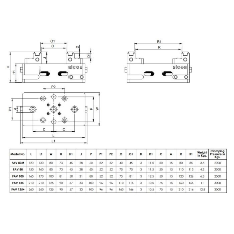 Nicon Precision 5th Axis Vice - 125mm Jaw Width - 160mm Max Jaw Openin – Protool Precision Tools