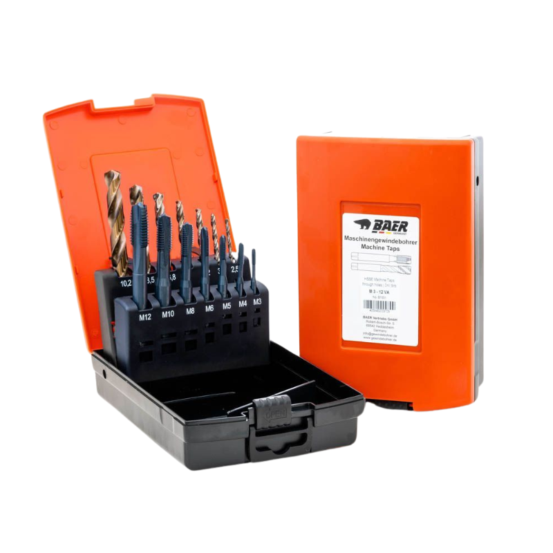 BAER Drill & Tap Set - HSS-E Taps Spiral Point & HSSE/Co Drills for St ...