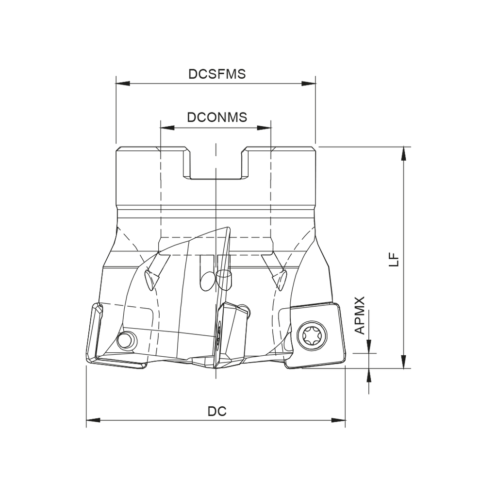 Palbit Arbor Mounting Holder - For SO1605 Inserts - 63mm Cutter Diamet ...