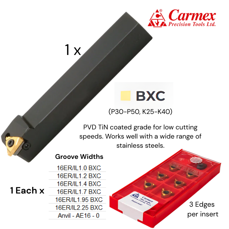 Carmex Thread Turning Promotion (1 Toolholder x 1 KGRO Kit) - SER2525M ...