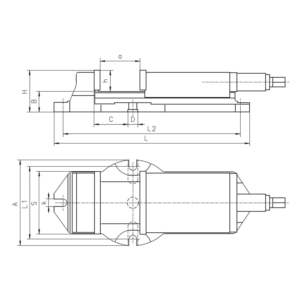 210mm Machine Vice with Prismatic Guidance of Movable Jaw - 6910 Serie ...