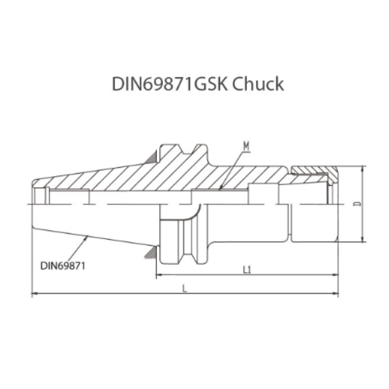 Omega Products DV40 GSK Collet Chuck - GSK25 - DIN69871 - 25,000RPM ...