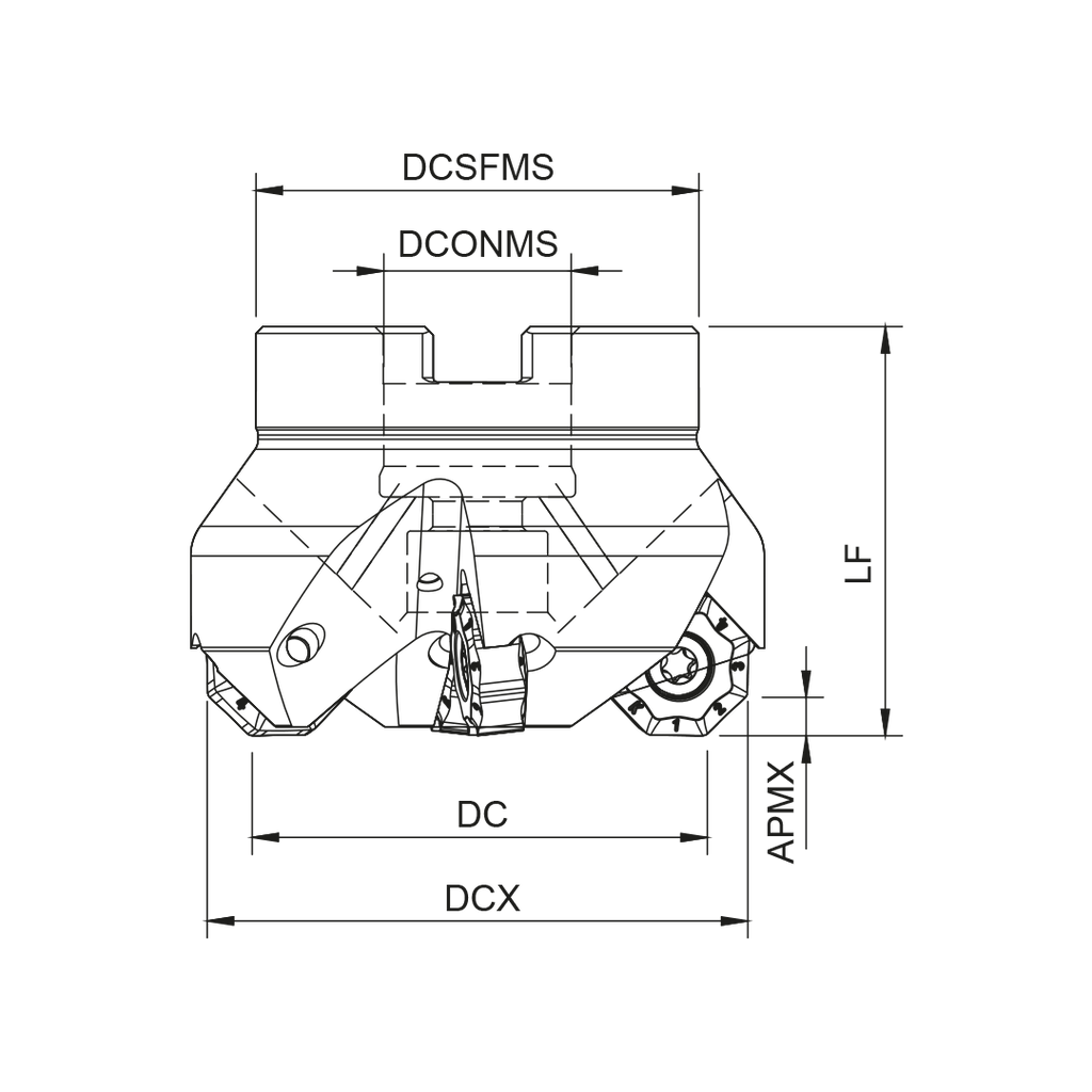 Palbit Arbor Mounting Holder - For SN1206 ON0505 Inserts - 80mm Cutter ...