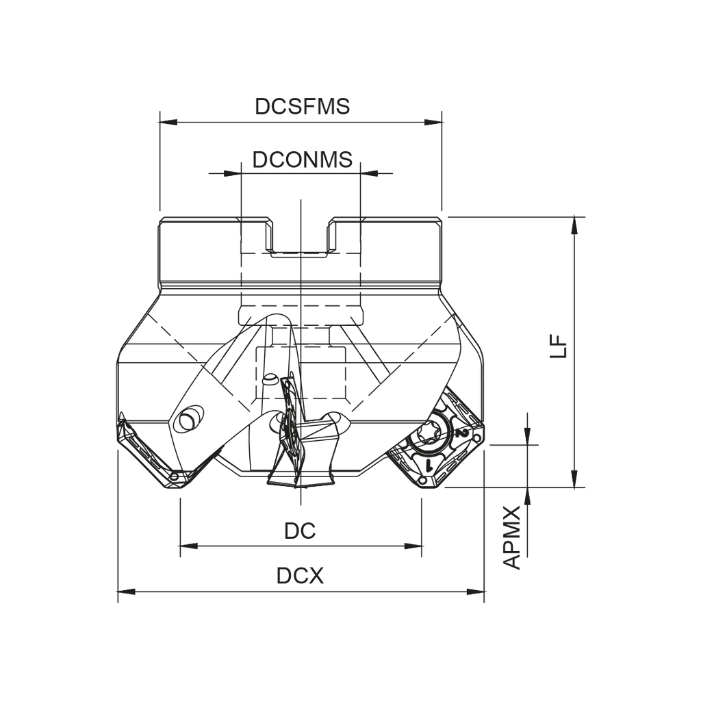 Palbit Arbor Mounting Holder - For SN1606 ON0606 Inserts - 100mm Cutte ...