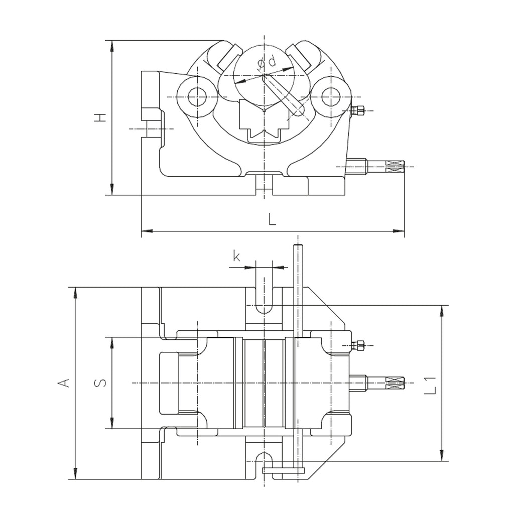 160mm Shaft Holding Machine Vice - 6546 Series (Bison) - 6546-160 ...