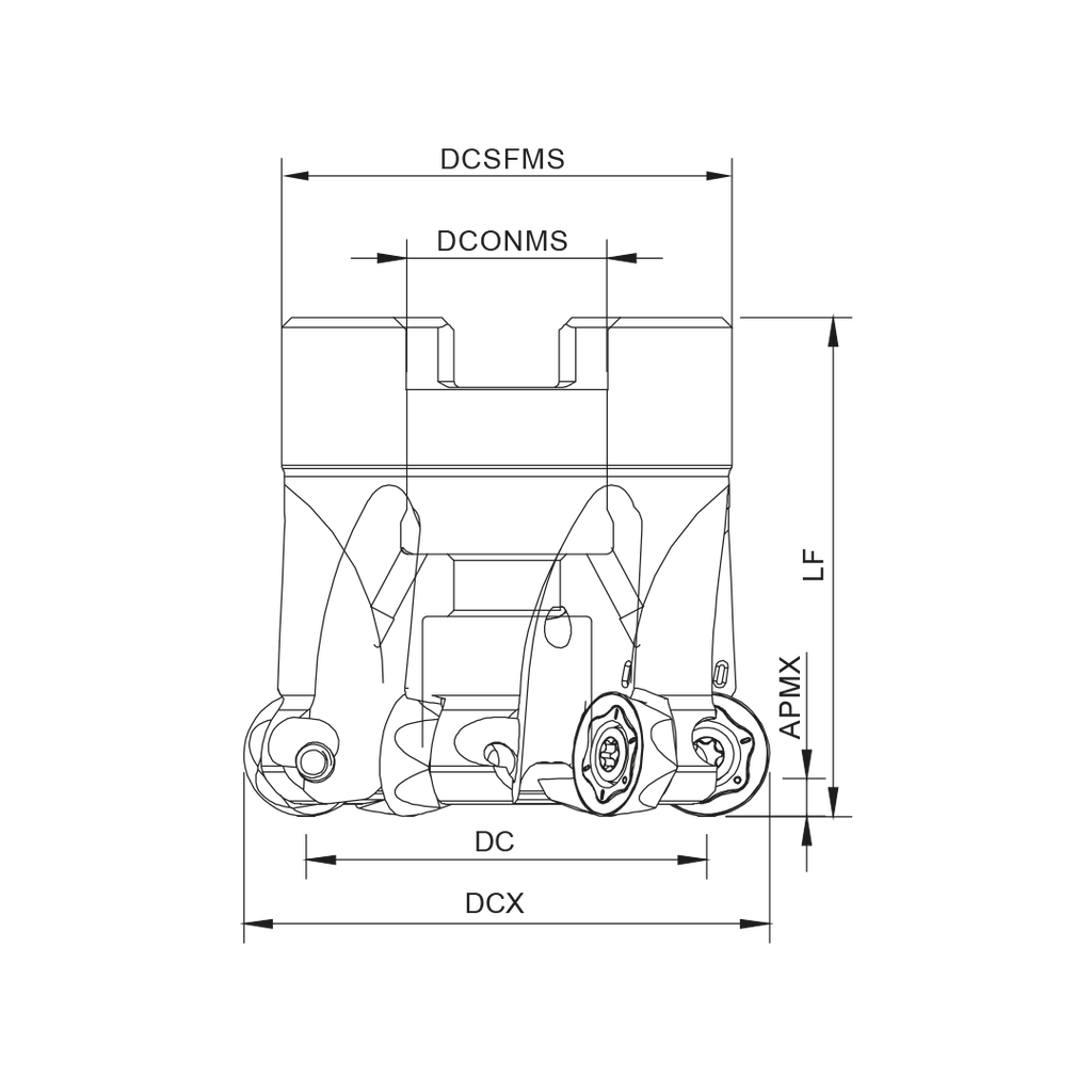 Palbit Arbor Mounting Holder - For RP1204 Inserts - 40mm Cutter Diamet ...