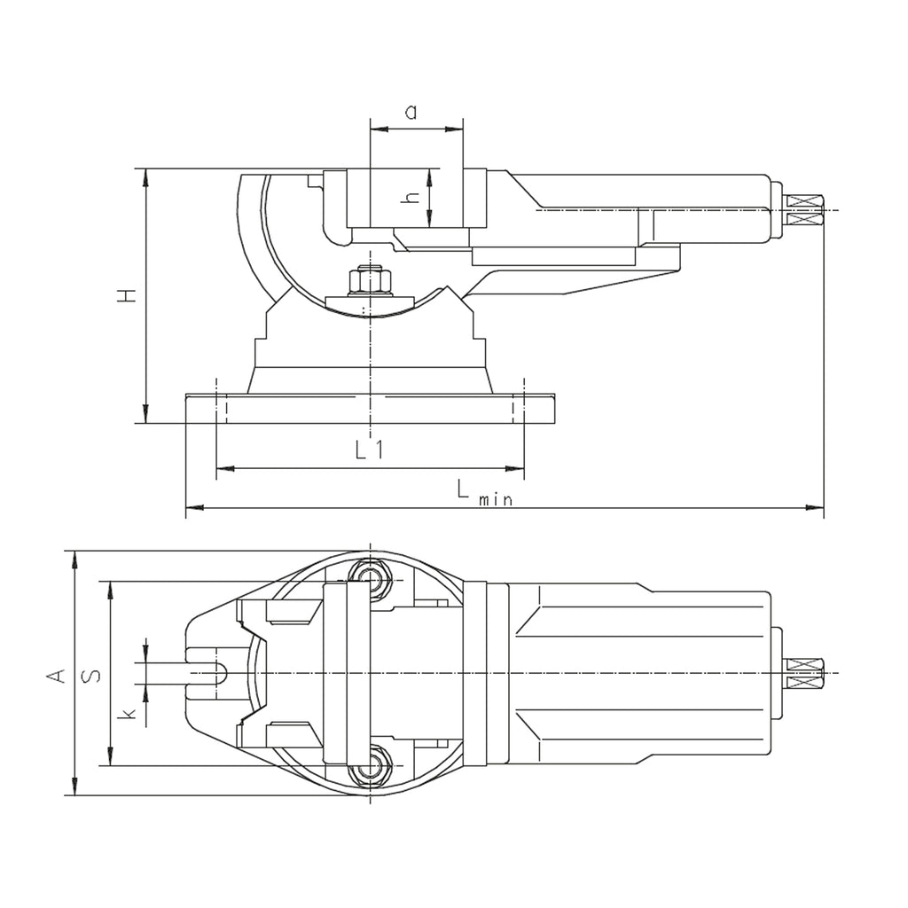 100mm Two Angle Swivel Machine Vice - 6530 Series (Bison) - 6530-100 ...