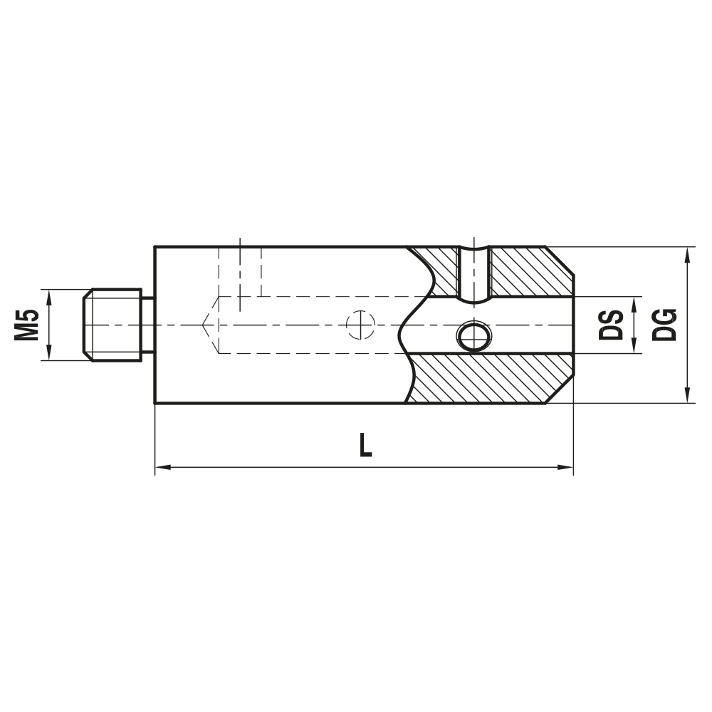 ITP Holder for non threaded styli - stainless steel Base Material - M5 ...